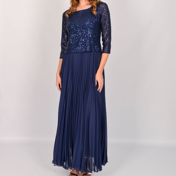 Allison Designs | Dresses | Allison Designs 6191 Navy Blue Dress Fcm18 ...